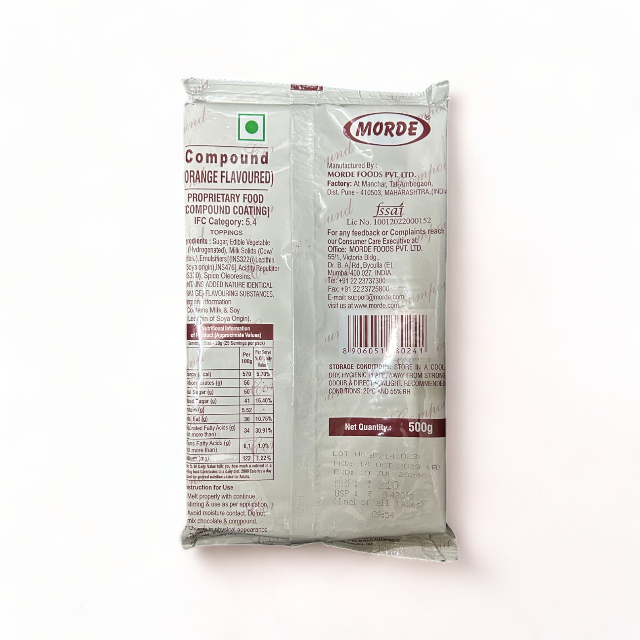Morde Orange Flavoured compound 500g– Easy Bakes