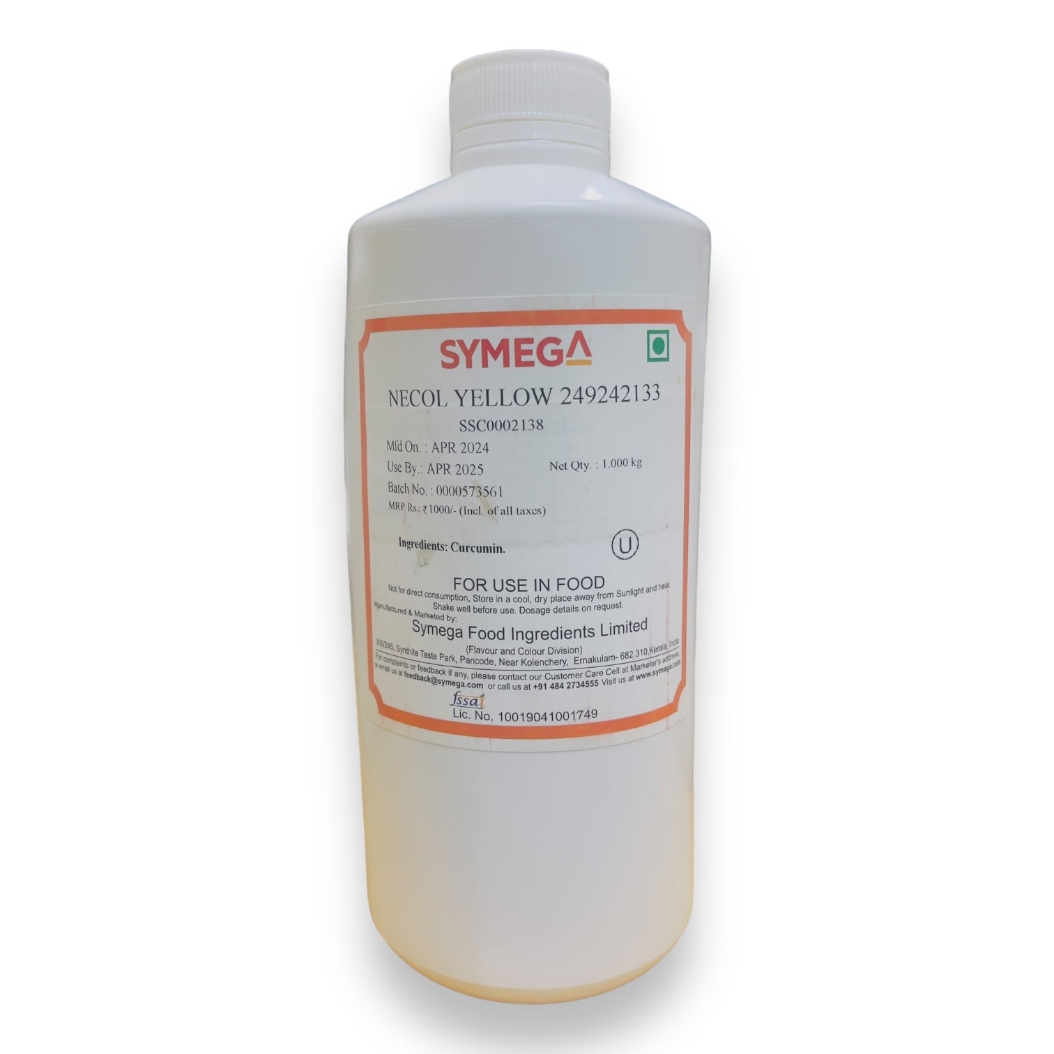 SYMEGA Natural Edible Food Color Necol Yellow 249242133 1kg For Colori ...
