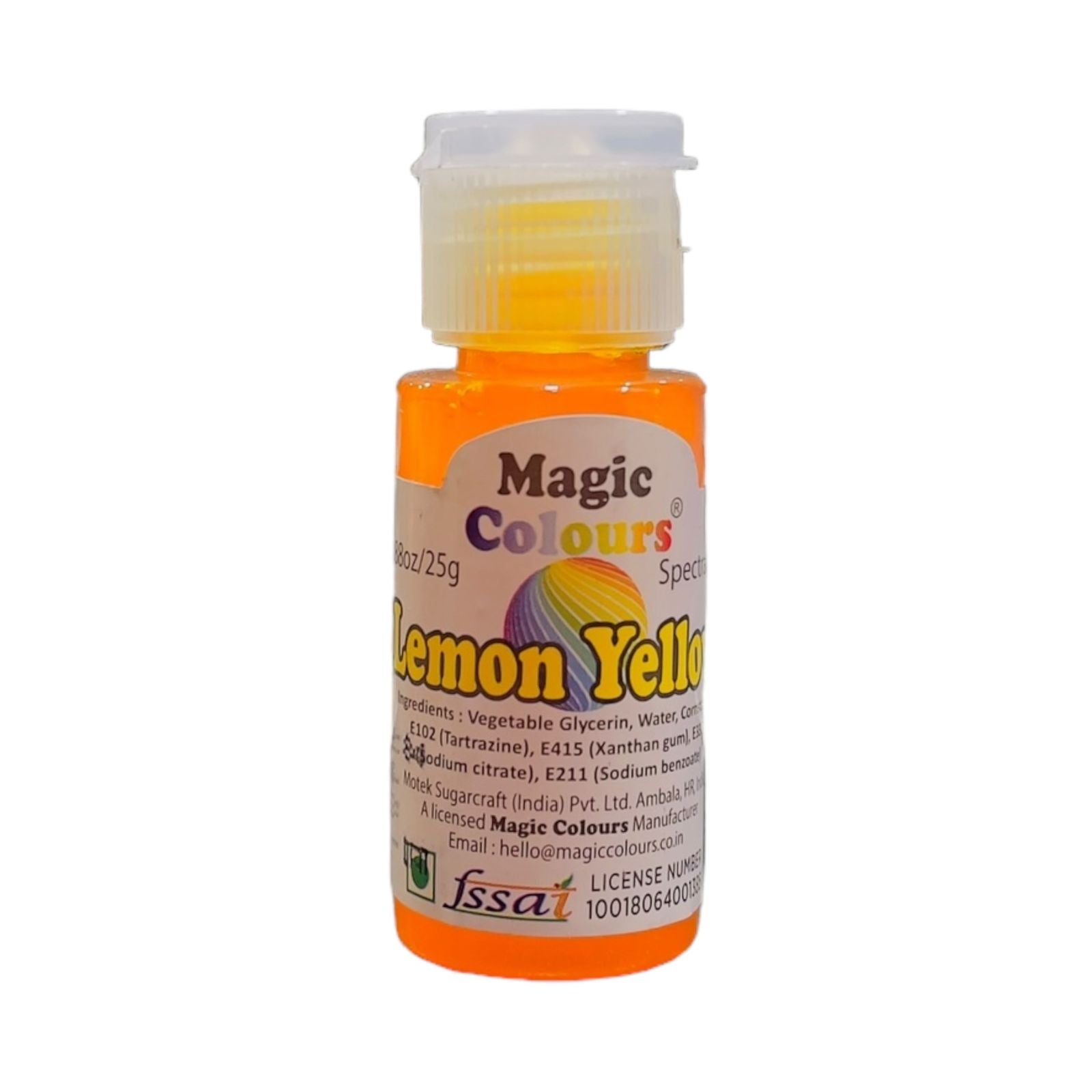 Magic Spectral Gel Colours Lemon Yellow 25gm– Easy Bakes